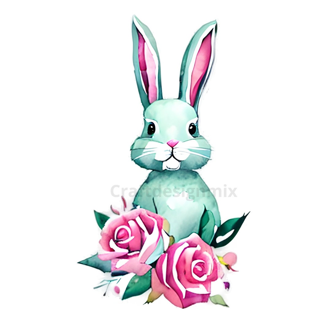 Rabbit, Bunny Pdf, Svg, Png, Jpg, Commercial Use, Digital Download, Rabbit Silhouette, Craft ...