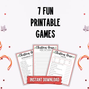 Christmas Music Printable Games Printable Christmas Games Bundle ...
