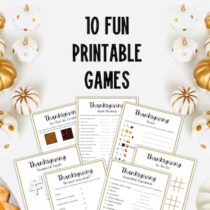 Thanksgiving Printable Games Printable Thanksgiving Games Bundle ...