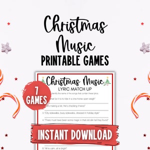 Christmas Music Printable Games Printable Christmas Games Bundle ...