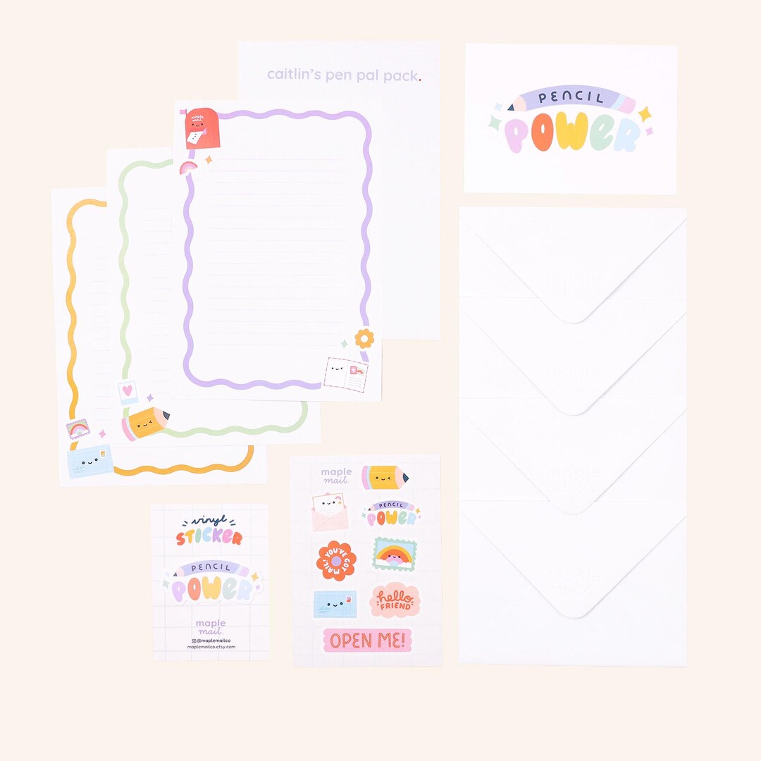 Personalised Pen Pal Letter Writing Kit - Letter Writing Set - Add ...