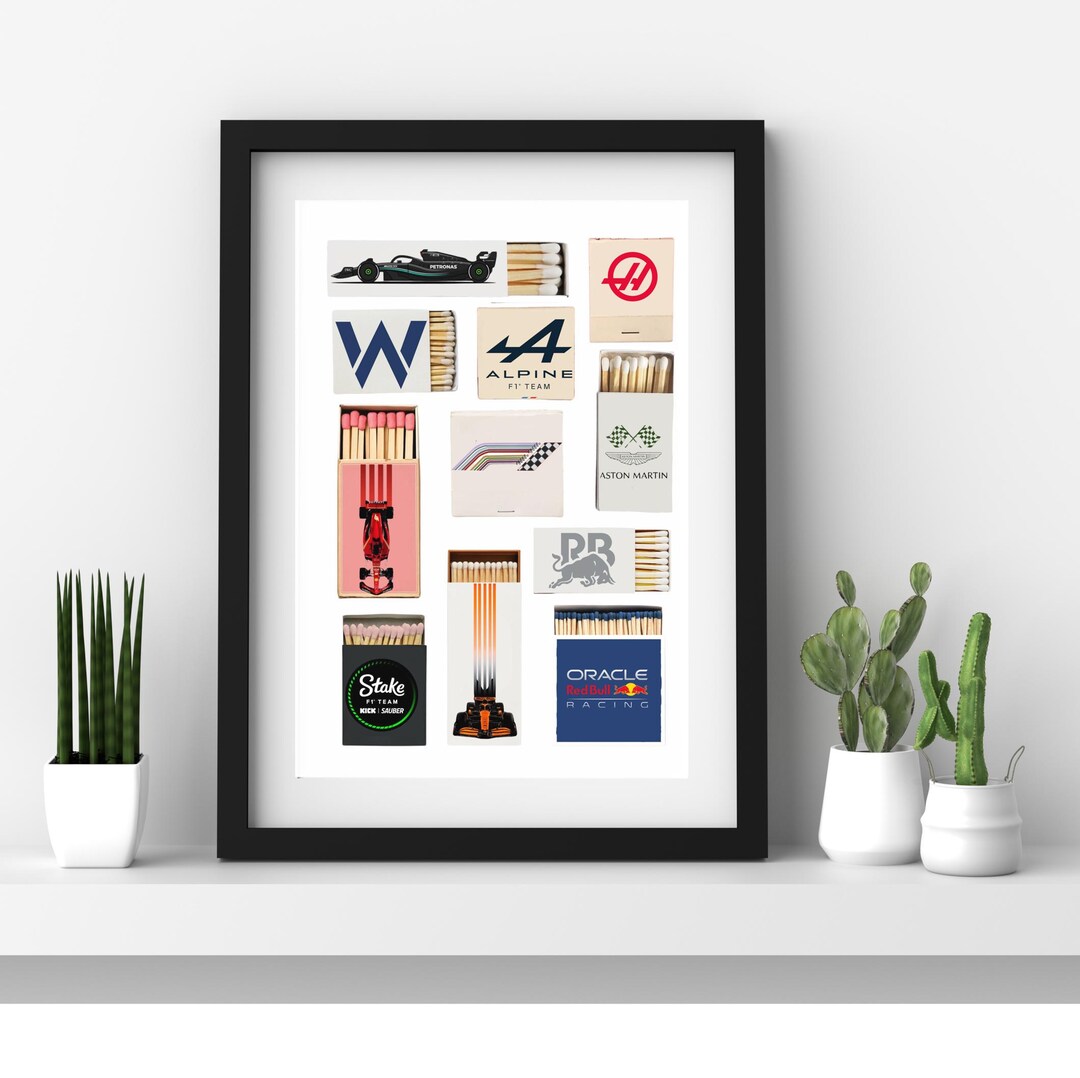 F1 Matchstick Print - Etsy