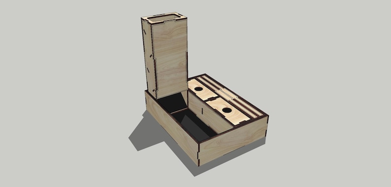 Collapsible 3in1 Dice Box With Built-in Dice Tower, Drawers & Tray ...