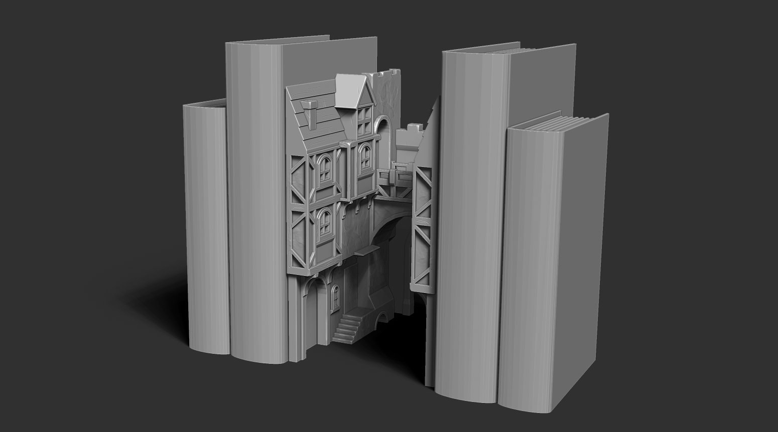 Medieval Street Book Nook Digital File .STL 3D Printing - Etsy
