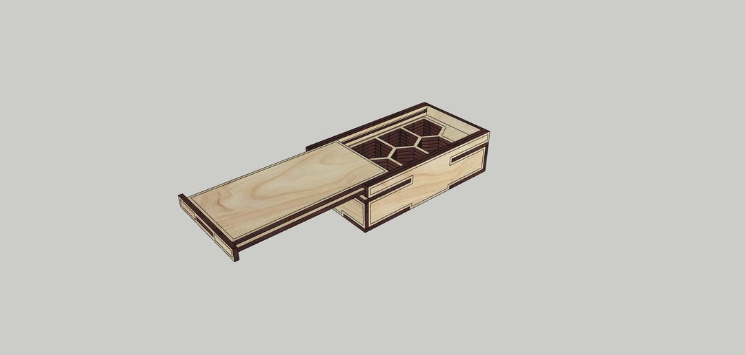 Sliding Dice Storage Box | Laser Cut Wood Dice Holder | DIY Assembly ...
