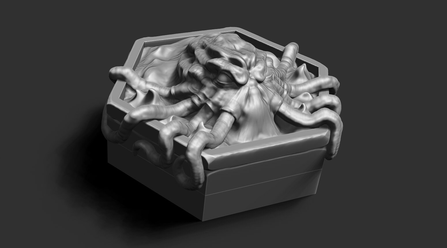 Cthulhu Dice Box 3D Print .STL Octopus Monster 3D File Digital Product ...