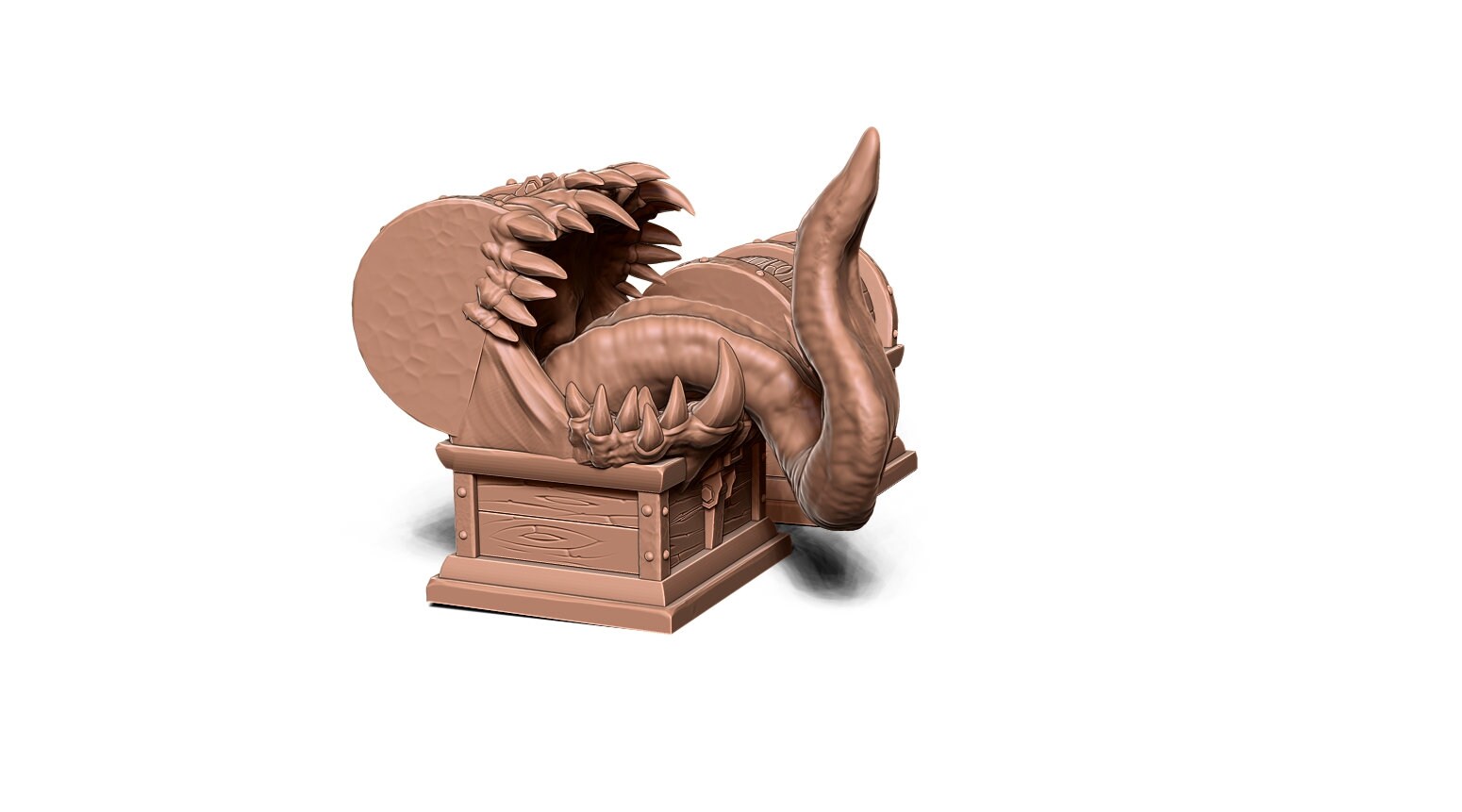 Chest and Chest Mimic Miniature STL File – TTRPG 3D Print (digital ...