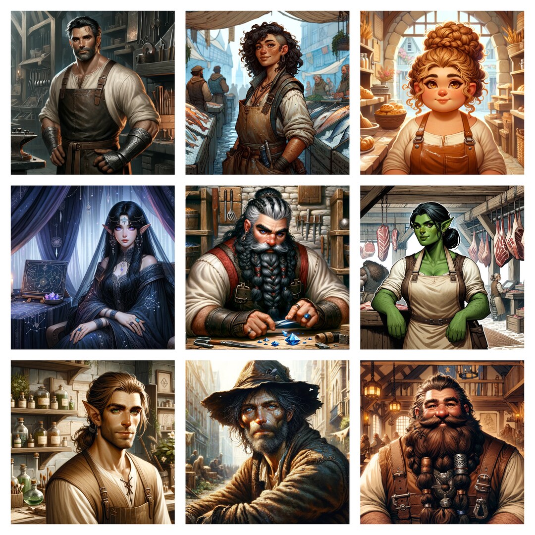 Essential NPC Collection for TTRPG 10 Diverse Characters Digital ...