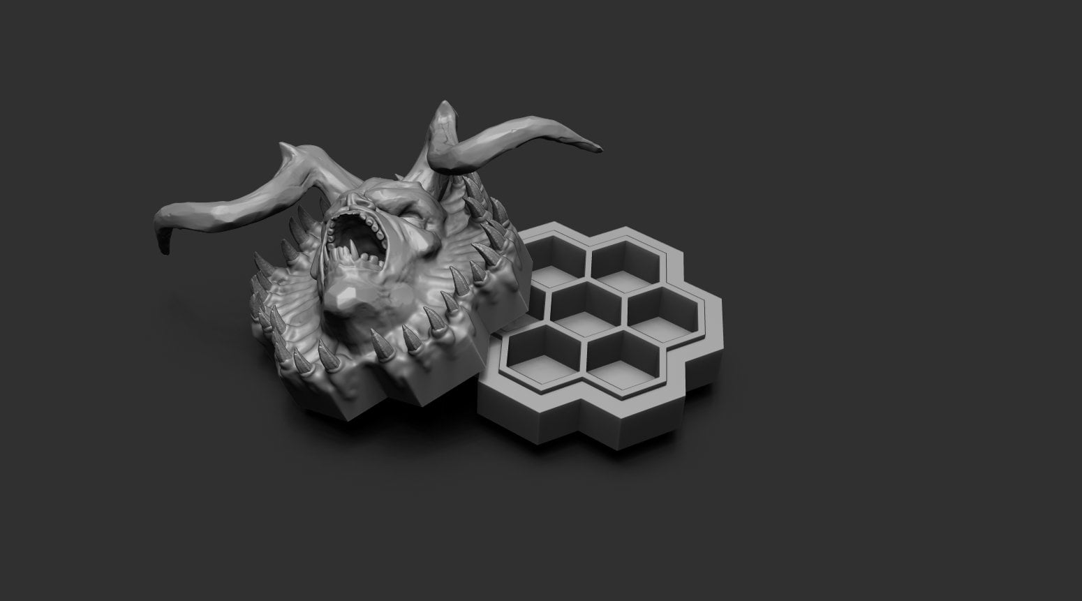 Horned Skull Dice Box and Pen Holder 3D Print File .STL - Etsy