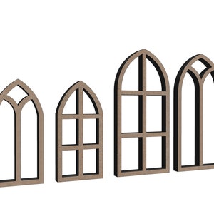 TTRPG Scenery Windows Set - 28mm Scale - 3 Different Size .svg .ai .dxf ...