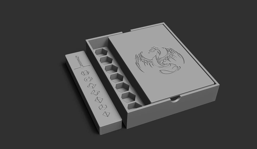 3-in-1 Dice Box, Tower, and Tray STL File (digital Download) - Etsy