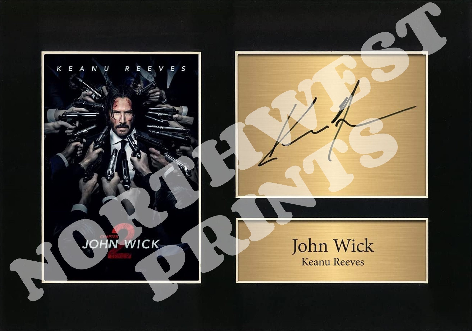 Keanu Reeves John Wick Signed A4 Print Autographed Unofficial - Etsy