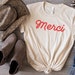 Merci T-shirt, French Words Shirt, French Sayings Tee, Thank You French ...