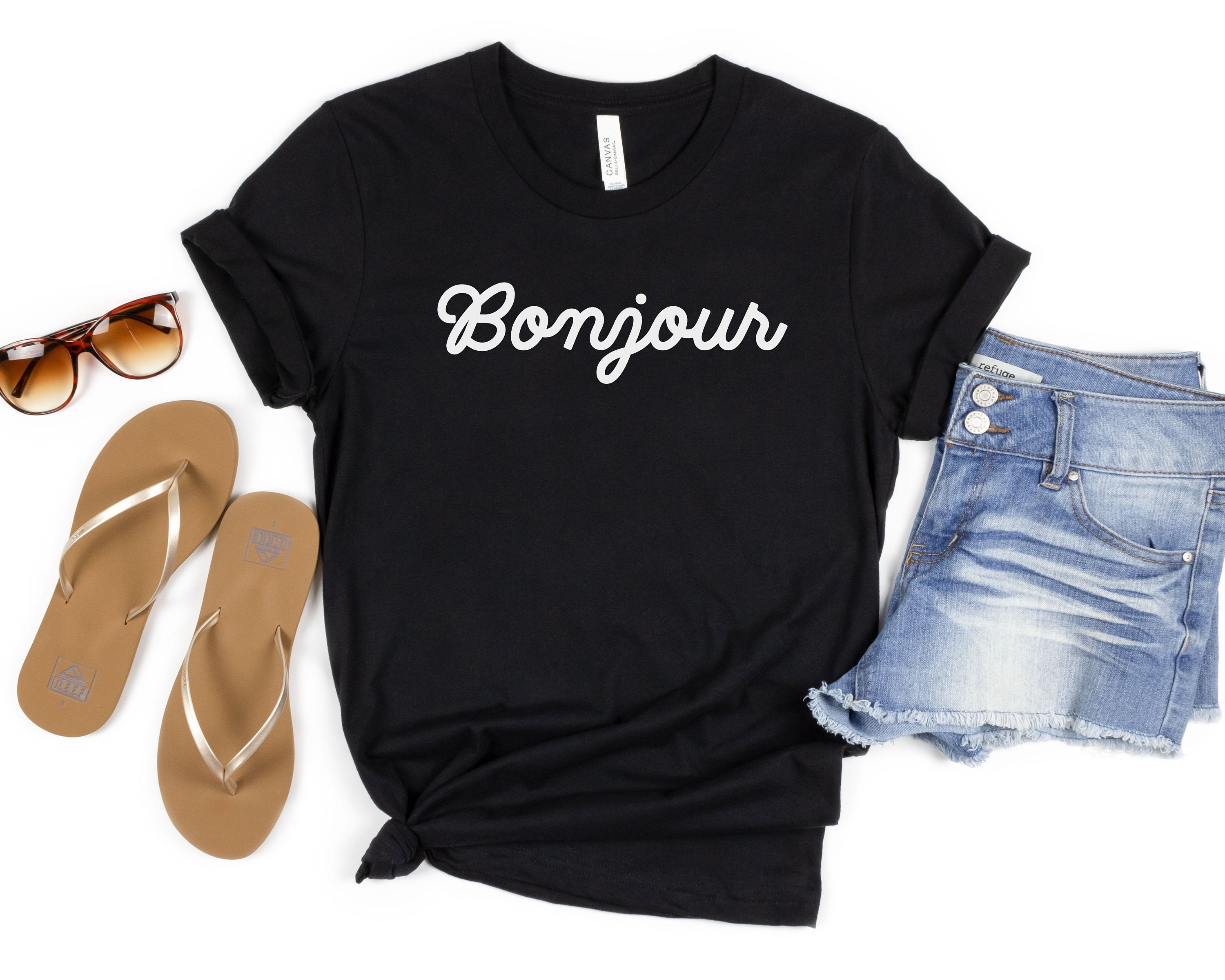 Bonjour Tshirt, French Quote Shirt, Paris Shirt, French Quote, French ...