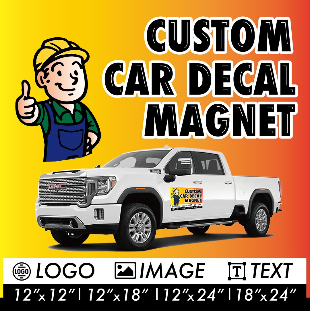 Custom Business Car Magnet - Personalized Vehicle Advertising (2-pack ...