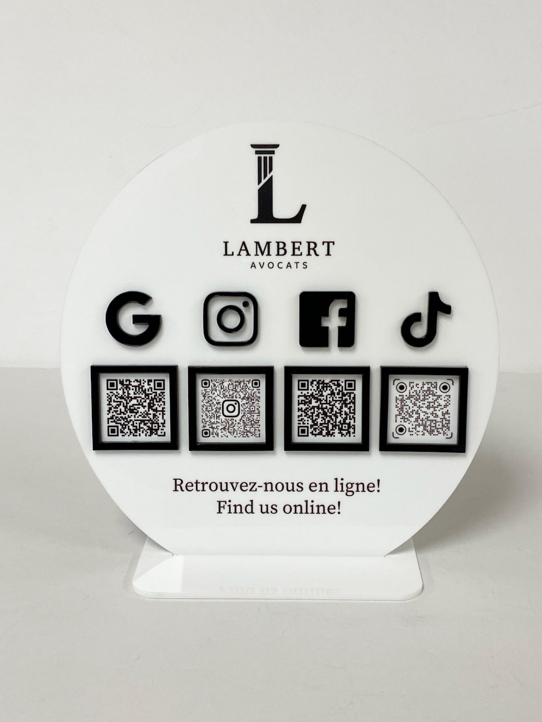 Custom Acrylic QR Code Business Sign: Social Media, Payment, Logo - Etsy