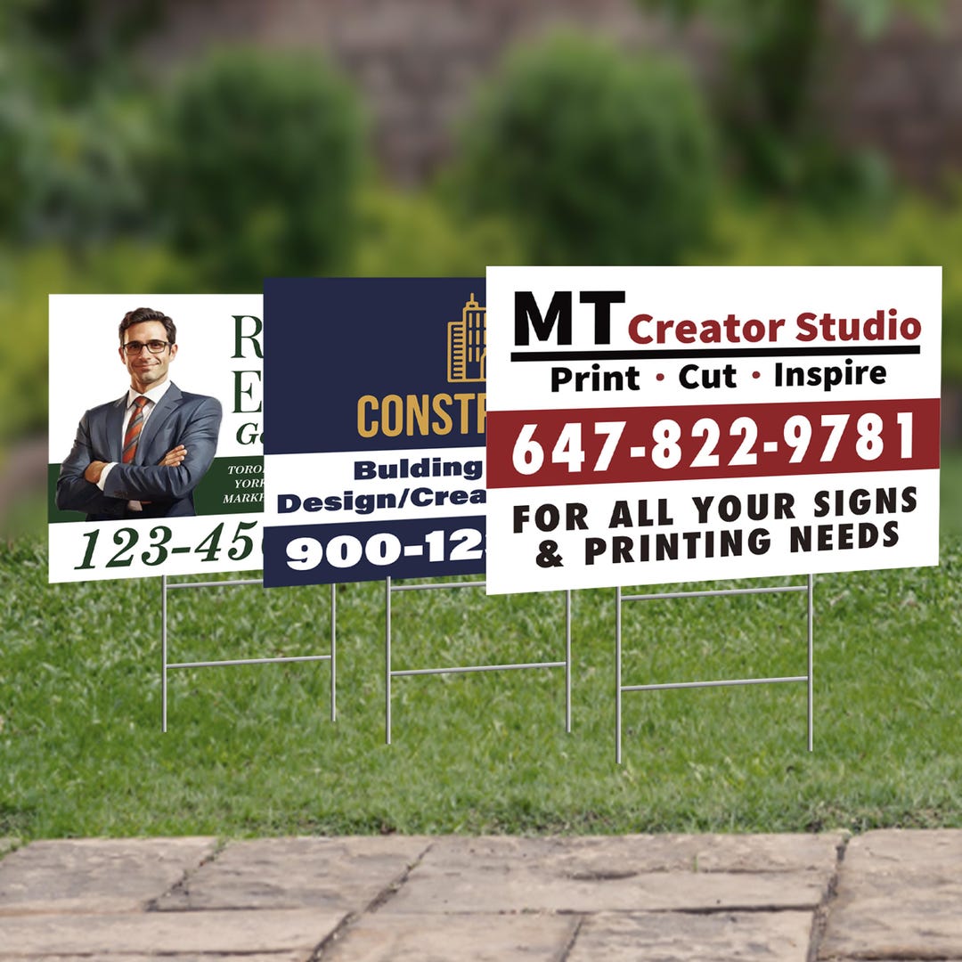 Custom Yard Signs - Steal H Stakes Set | Personalized Advertising ...