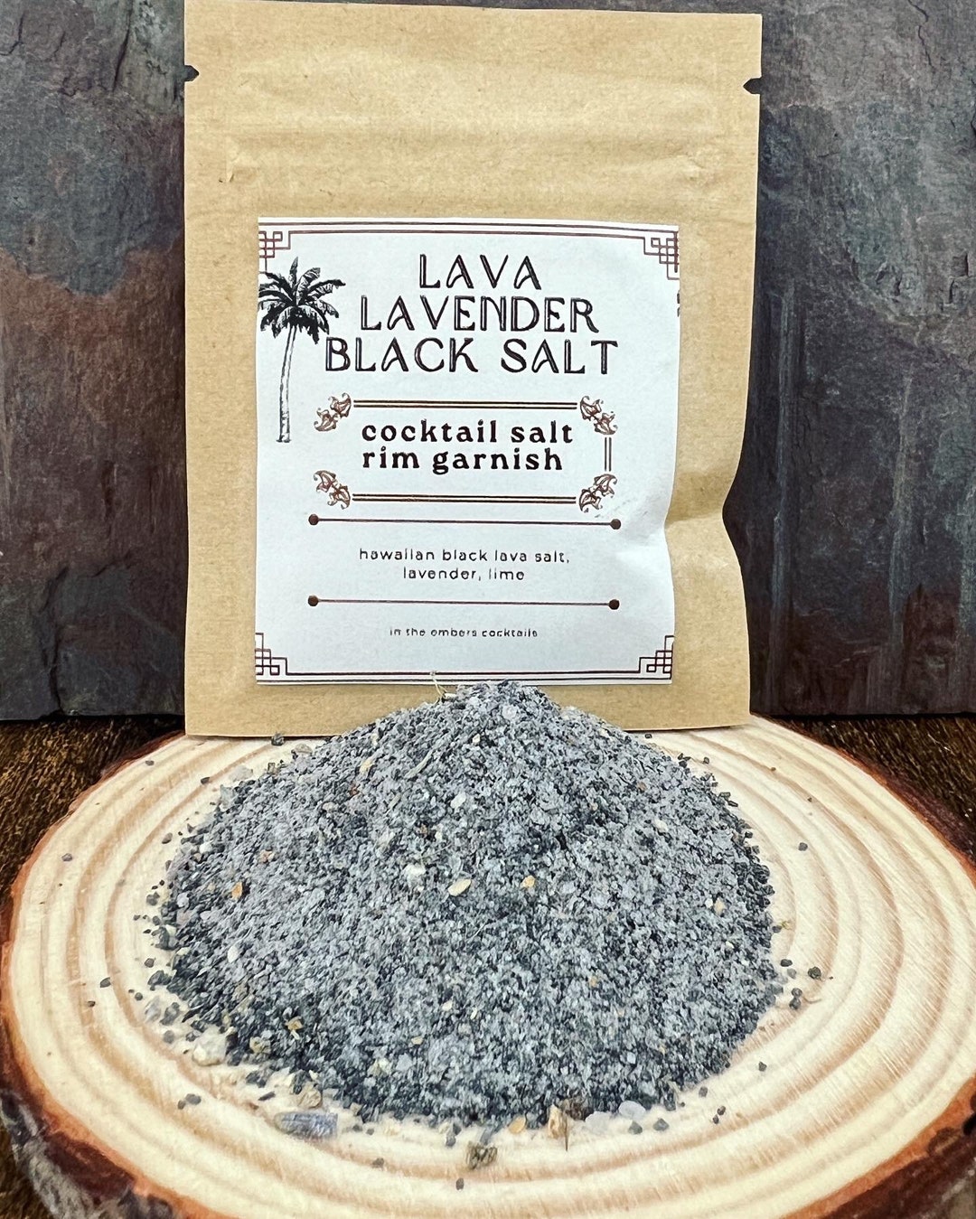 Lavender Lava Black Salt Rim Garnish, Cocktail Rimming Salt, Rim ...