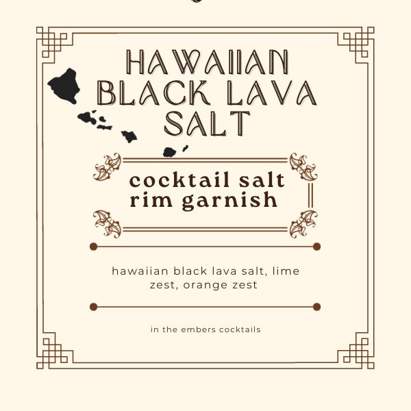 Lavender Lava Black Salt Rim Garnish, Cocktail Rimming Salt, Rim ...