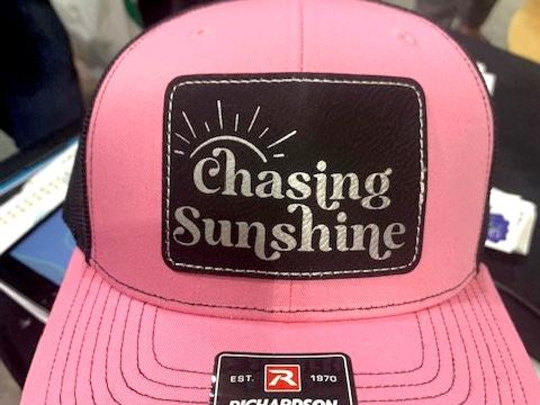 Chasing Sunshine Leather Patch Hat - Richardson 112 Trucker Style - Etsy