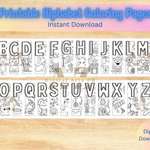 Alphabet Coloring Pages Printable | ABC Coloring Pages | Back to School ...