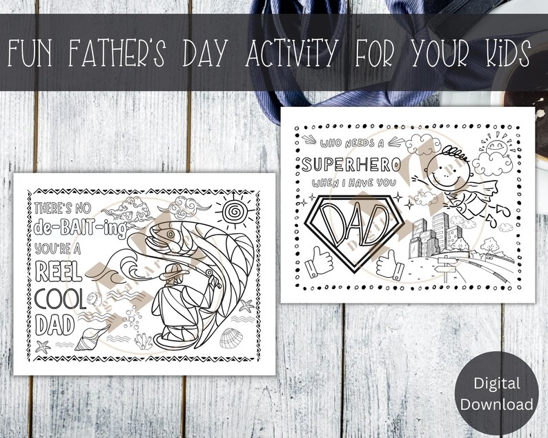 12 Printable Father's Day Coloring Pages, Great Father's Day Gift From ...