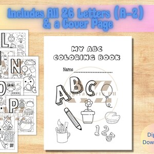 Alphabet Coloring Pages Printable | ABC Coloring Pages | Back to School ...
