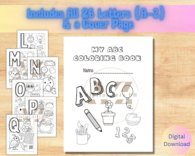 Alphabet Coloring Pages Printable | ABC Coloring Pages | Back to School ...