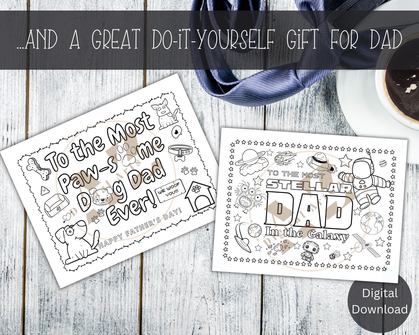 12 Printable Father's Day Coloring Pages, Great Father's Day Gift From ...