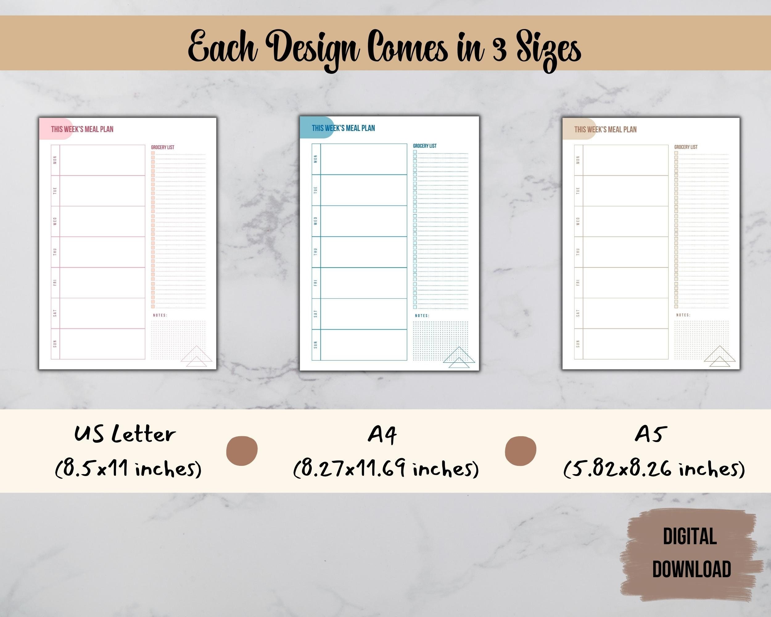 Printable Weekly Meal Planner and Shopping List | Editable Meal Planner ...