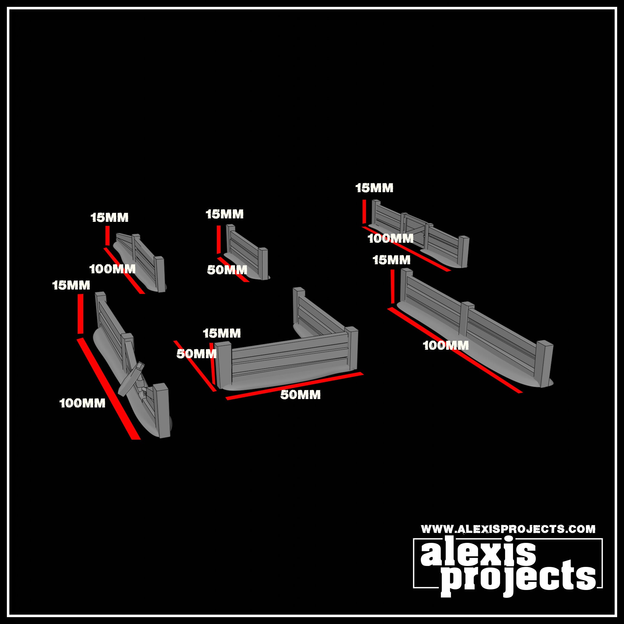 Wooden Fences Modular Terrain Printable Stls - Etsy