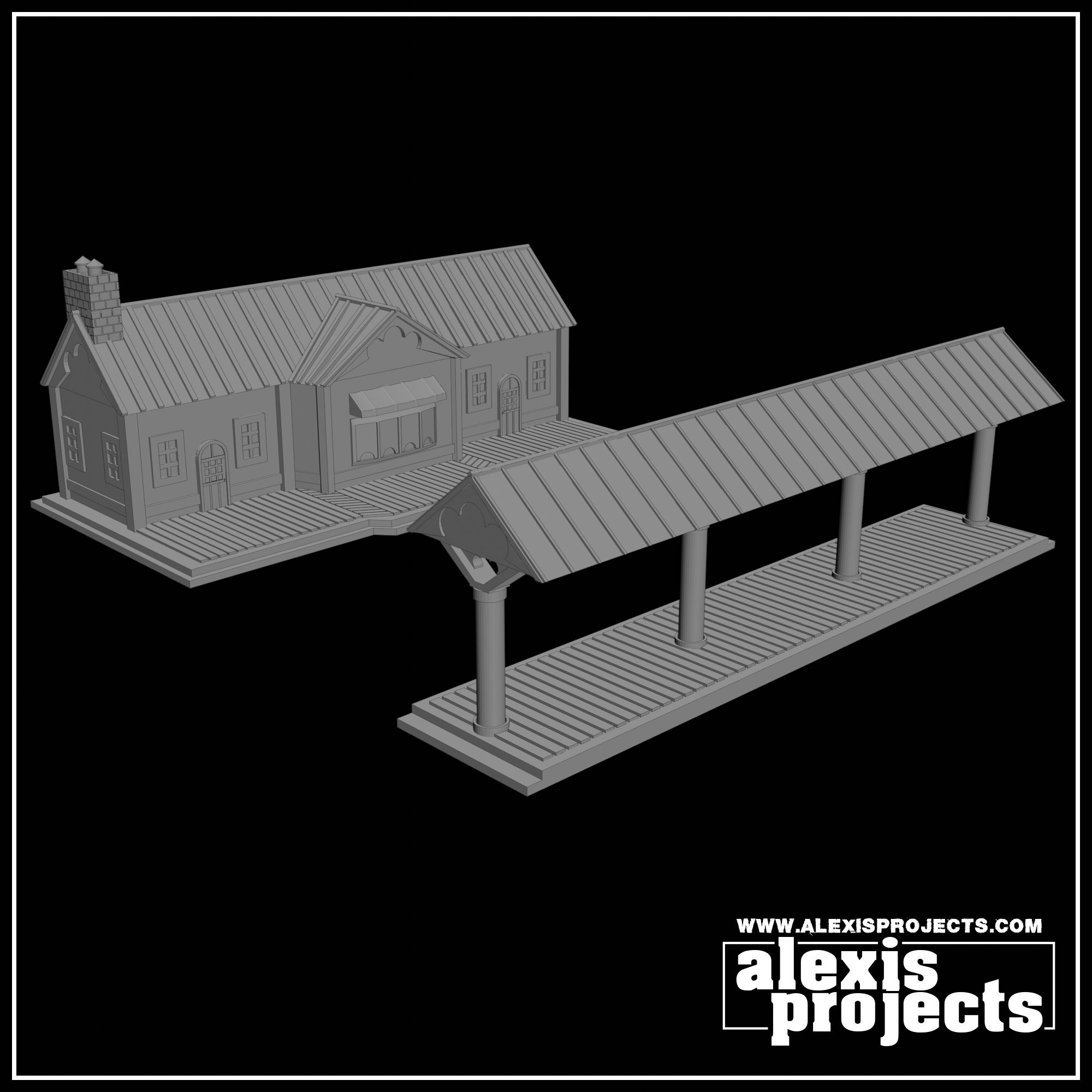 Train Station and Platform Printable Stls - Etsy