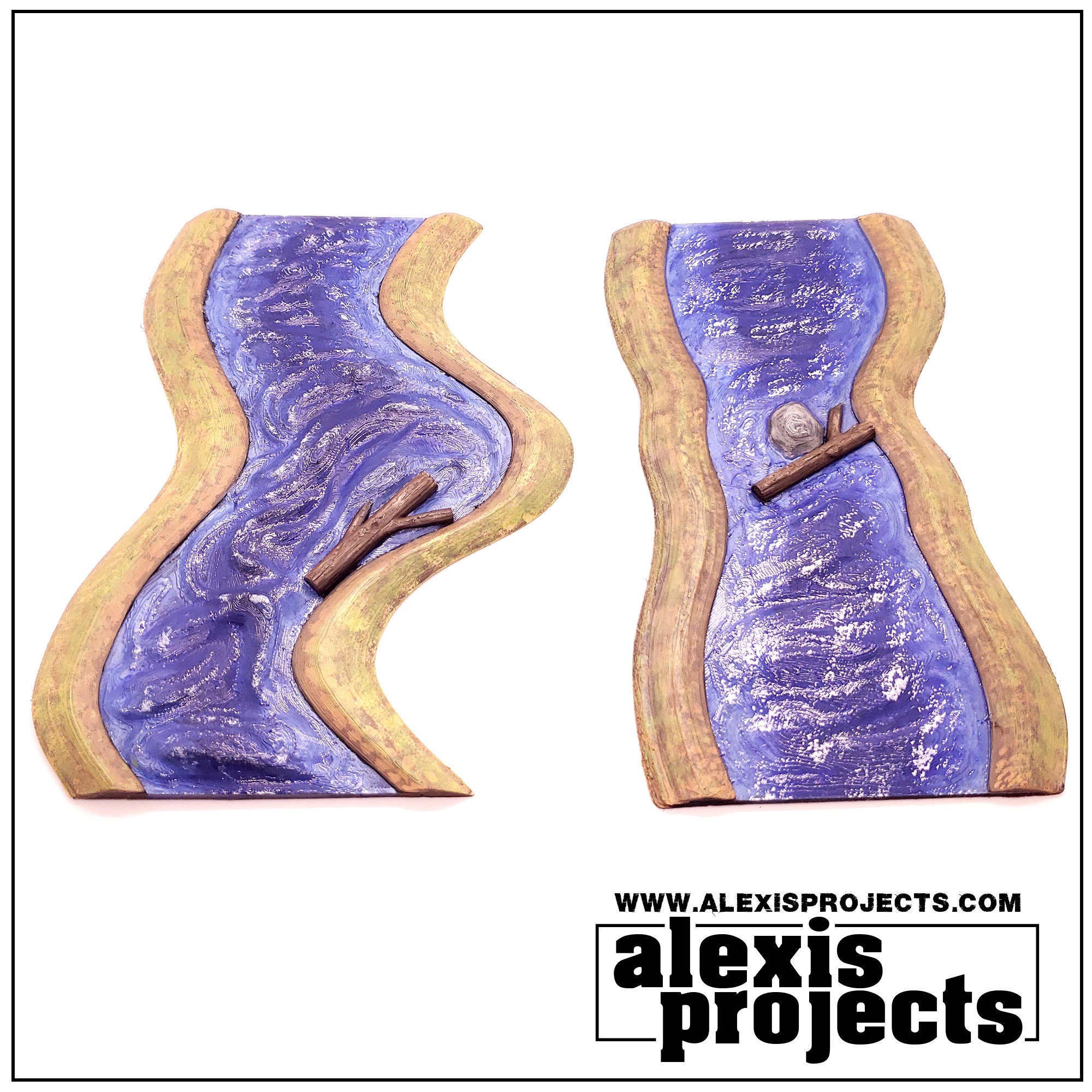 Log Themed Modular River | Pack A | Printable Stls - Etsy