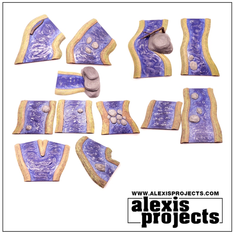 Rock Theme Modular River | Pack B | Printable Stls - Etsy