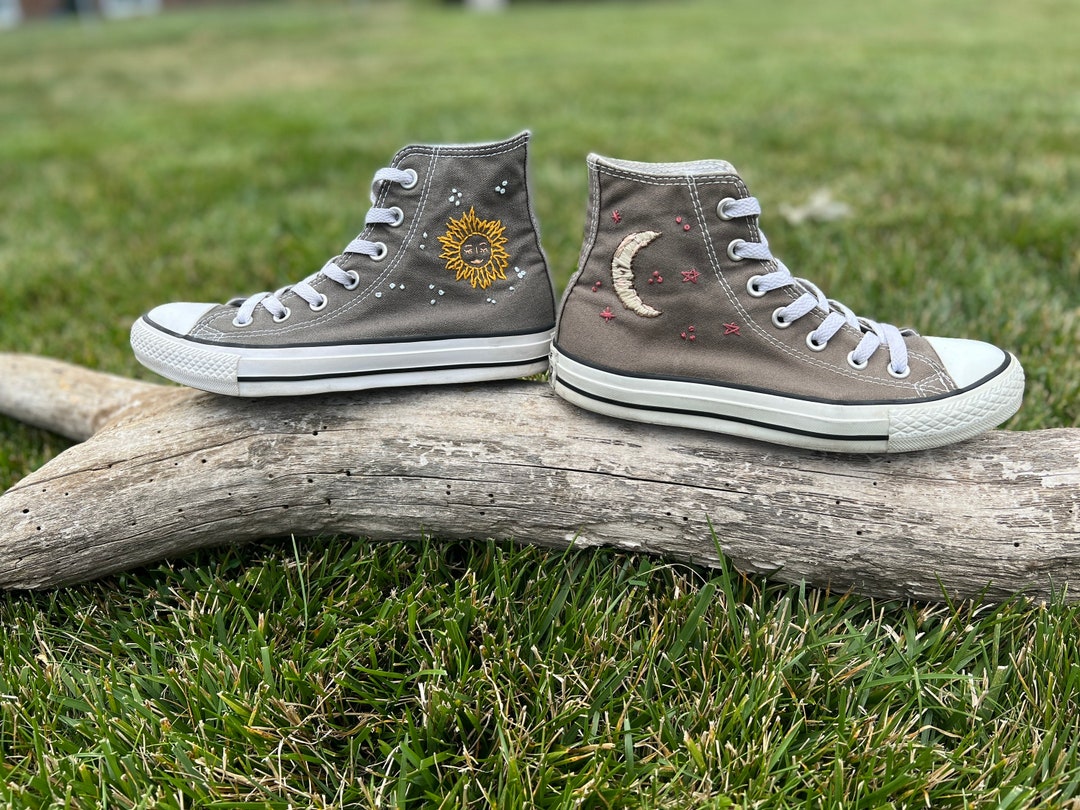 Converse High Tops Custom; Converse Embroidery; Embroidered Converse ...