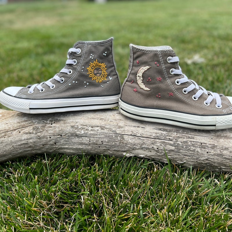 Embroidered Converse - Etsy