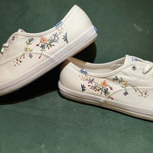 Keds Low Tops Custom; Wedding Shoes; Custom Wedding Embroidery ...
