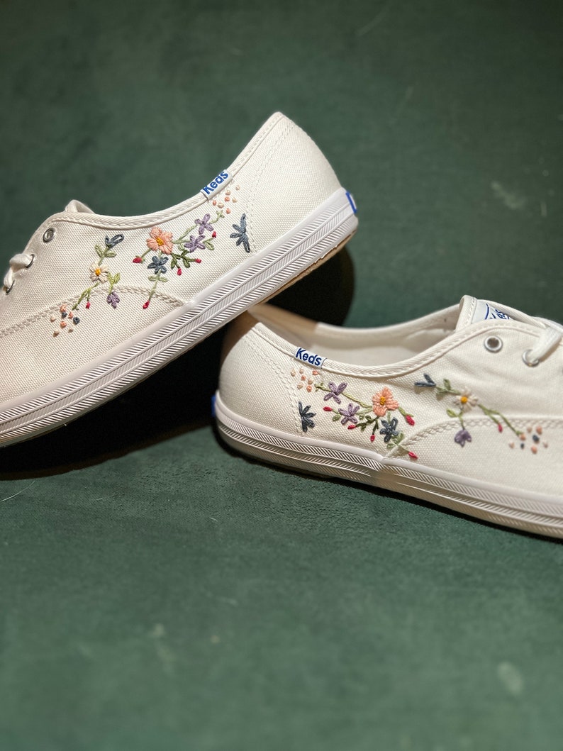 Keds Low Tops Custom Wedding Shoes Custom Wedding Embroidery ...