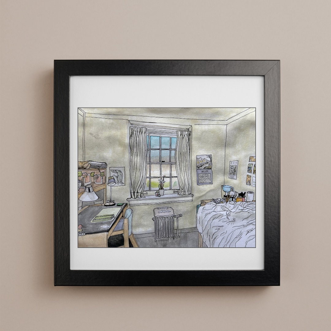 Custom Watercolor Dorm Room Portraits: Capture Your College Memories ...