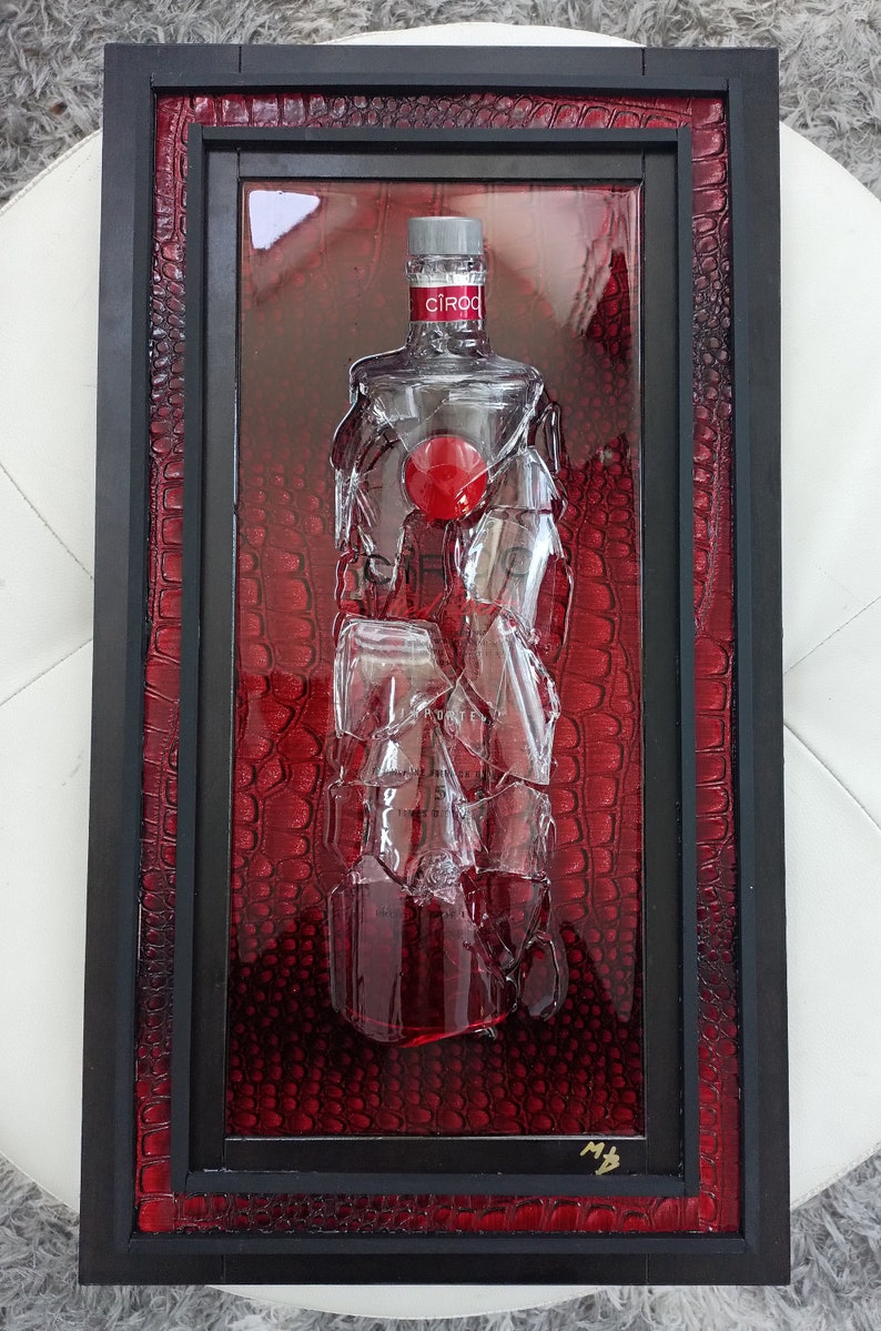Ciroc Red Berry Epoxy Broken Bottle Art - Etsy