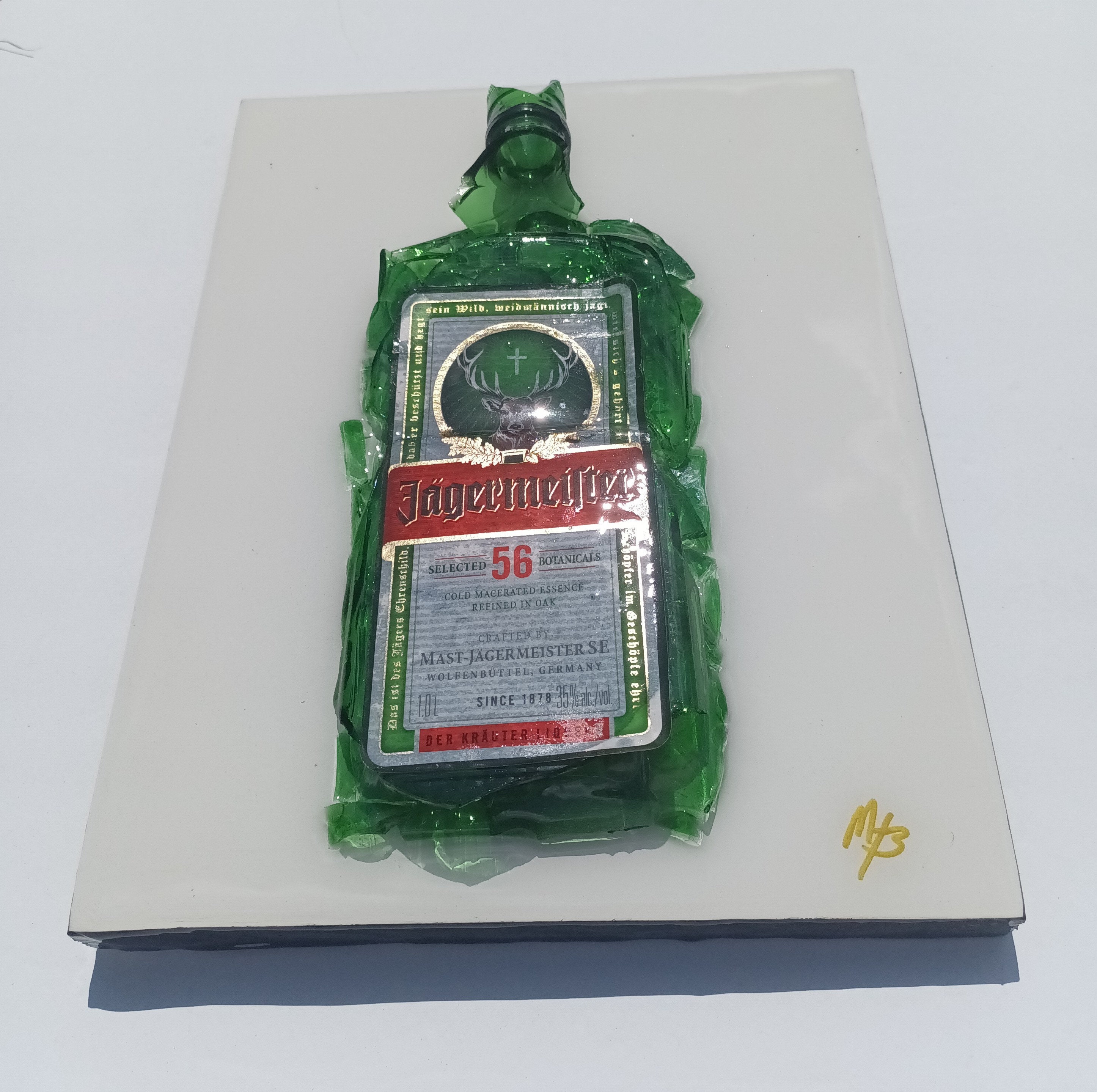 Jagermeister Epoxy Bottle Art - Etsy