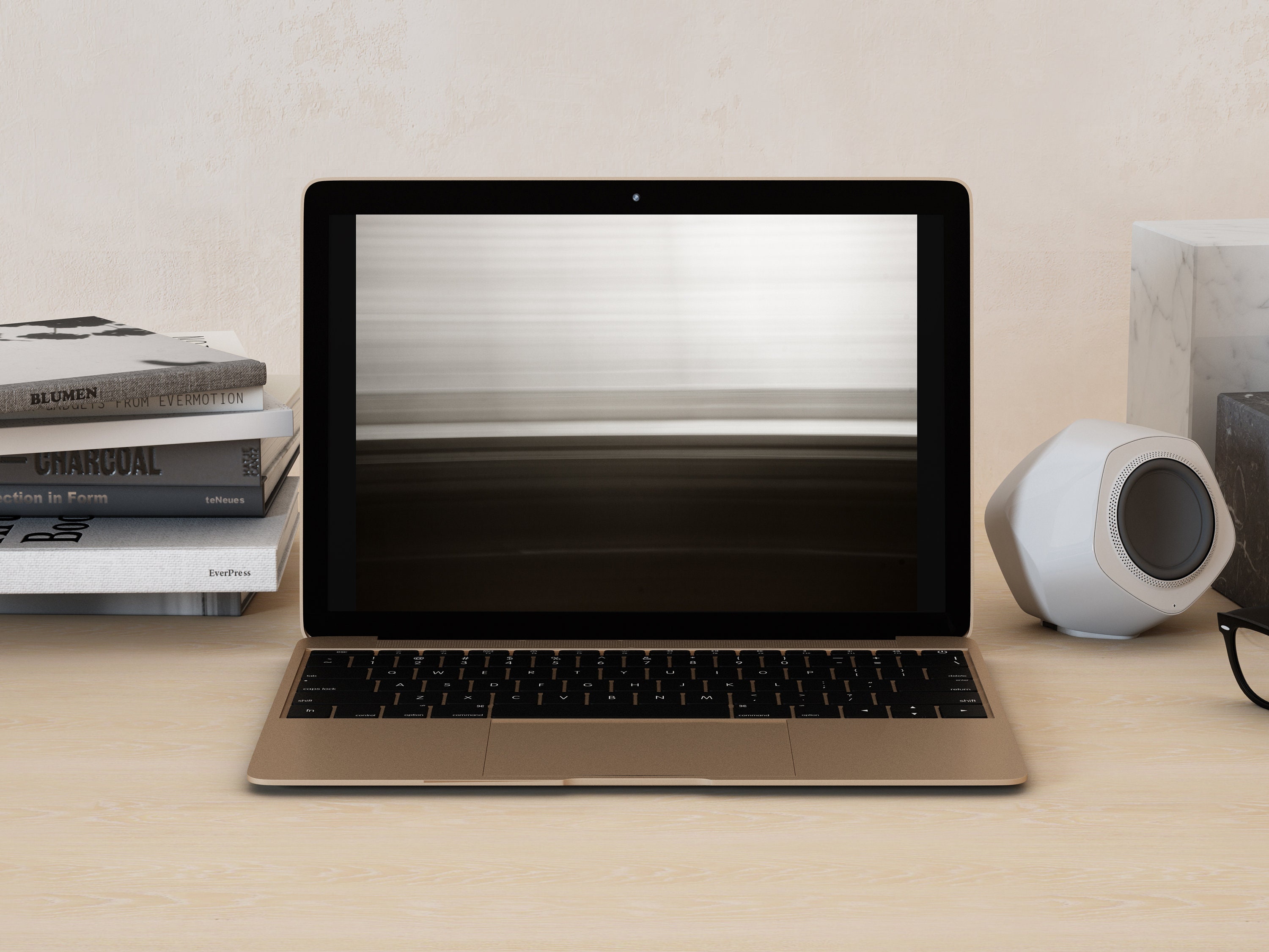 Set of Five Modern Minimal Digital Art Wallpapers, Zen Screensavers ...