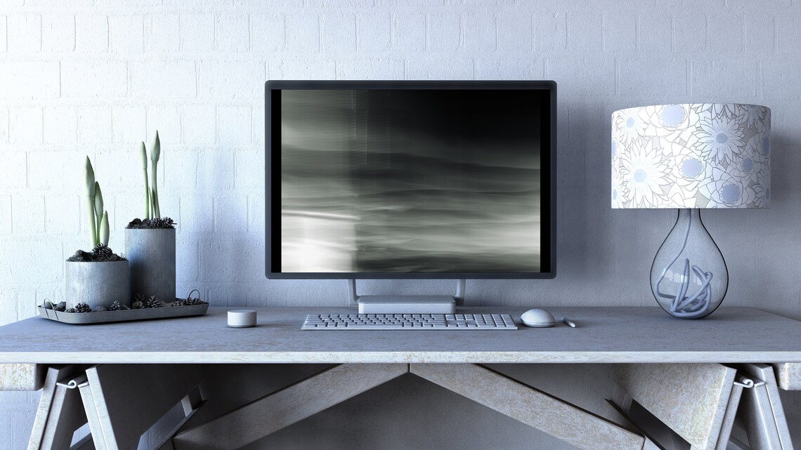 Set of Five Modern Minimal Digital Art Wallpapers, Zen Screensavers ...