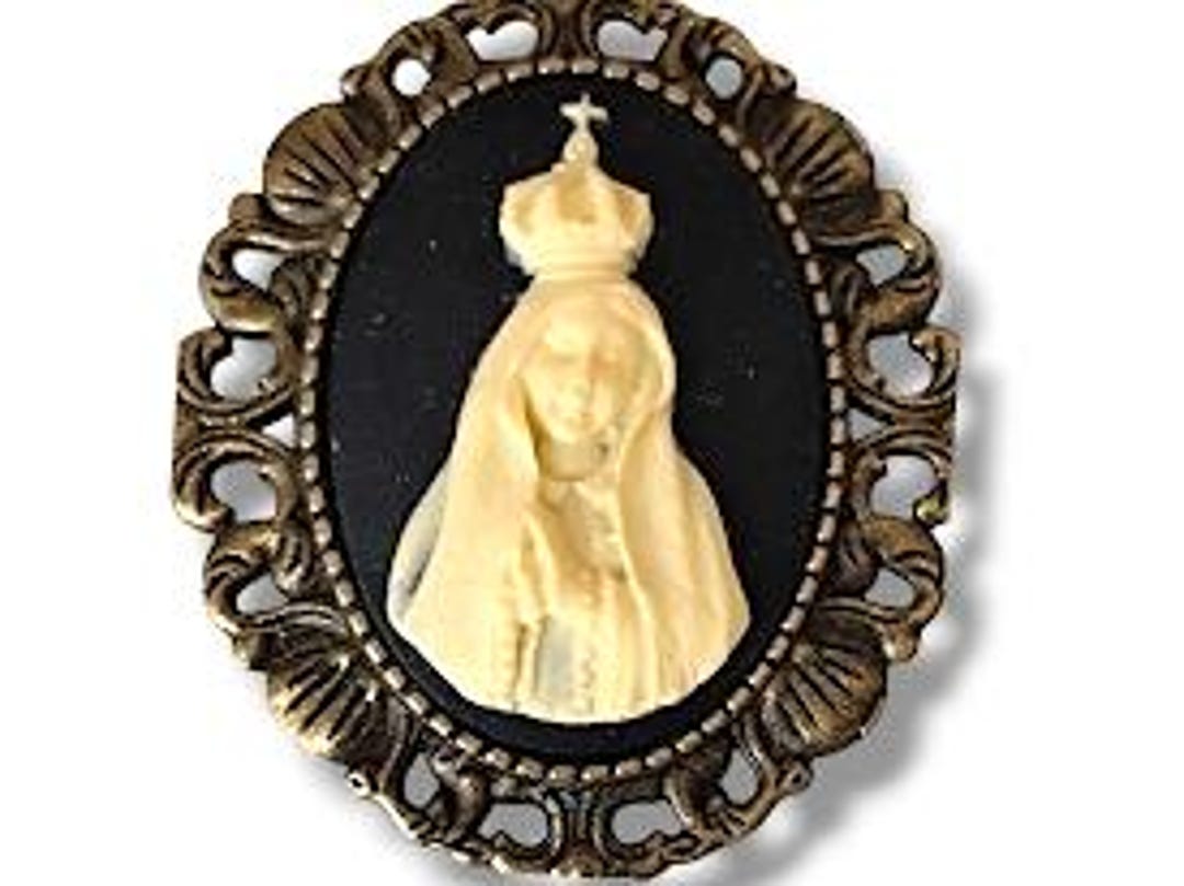Virgin of Guadalupe Cameo Brooch - Traditional Mexican Style ...