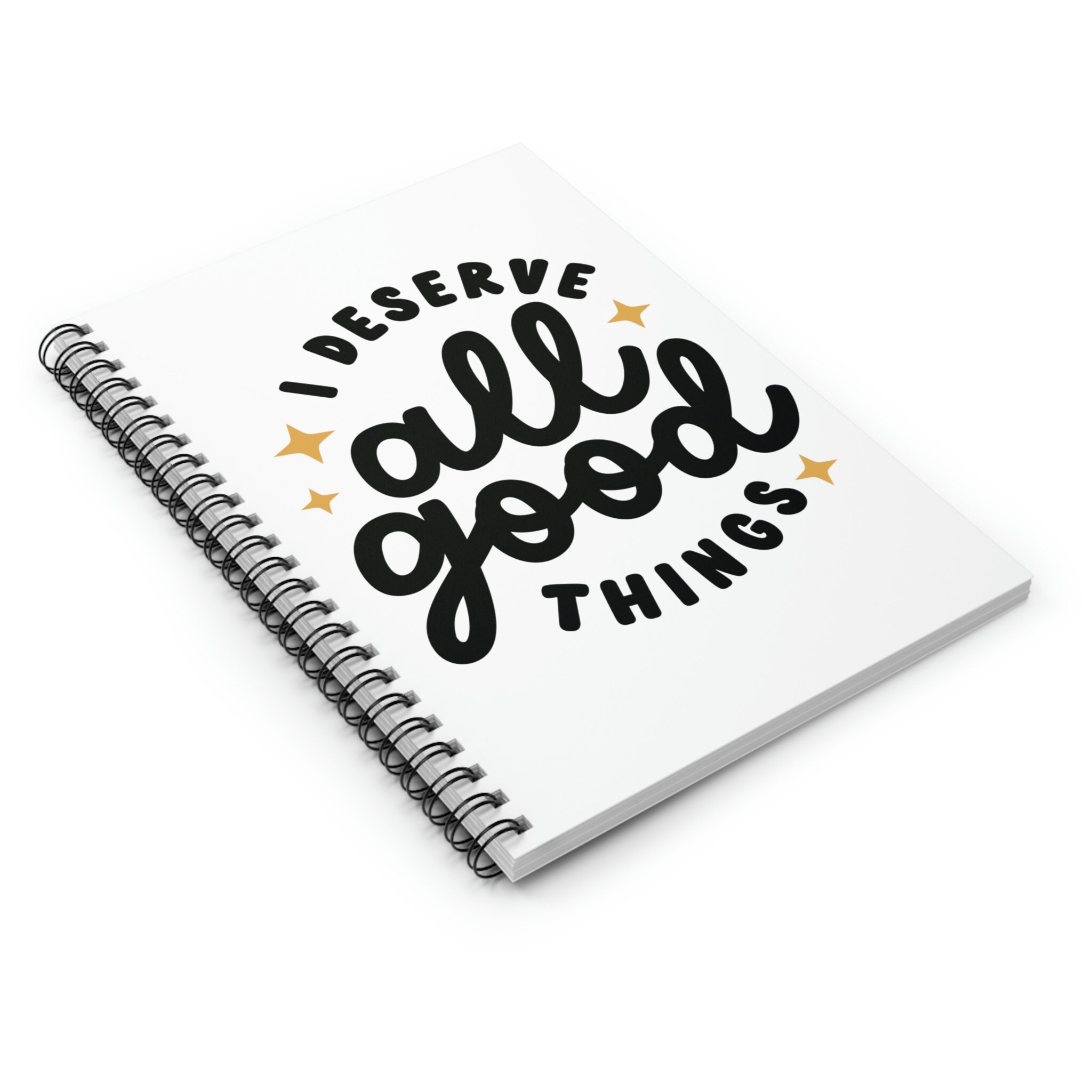 I Deserve All Good Things Spiral Notebook Ruled Line - Etsy UK