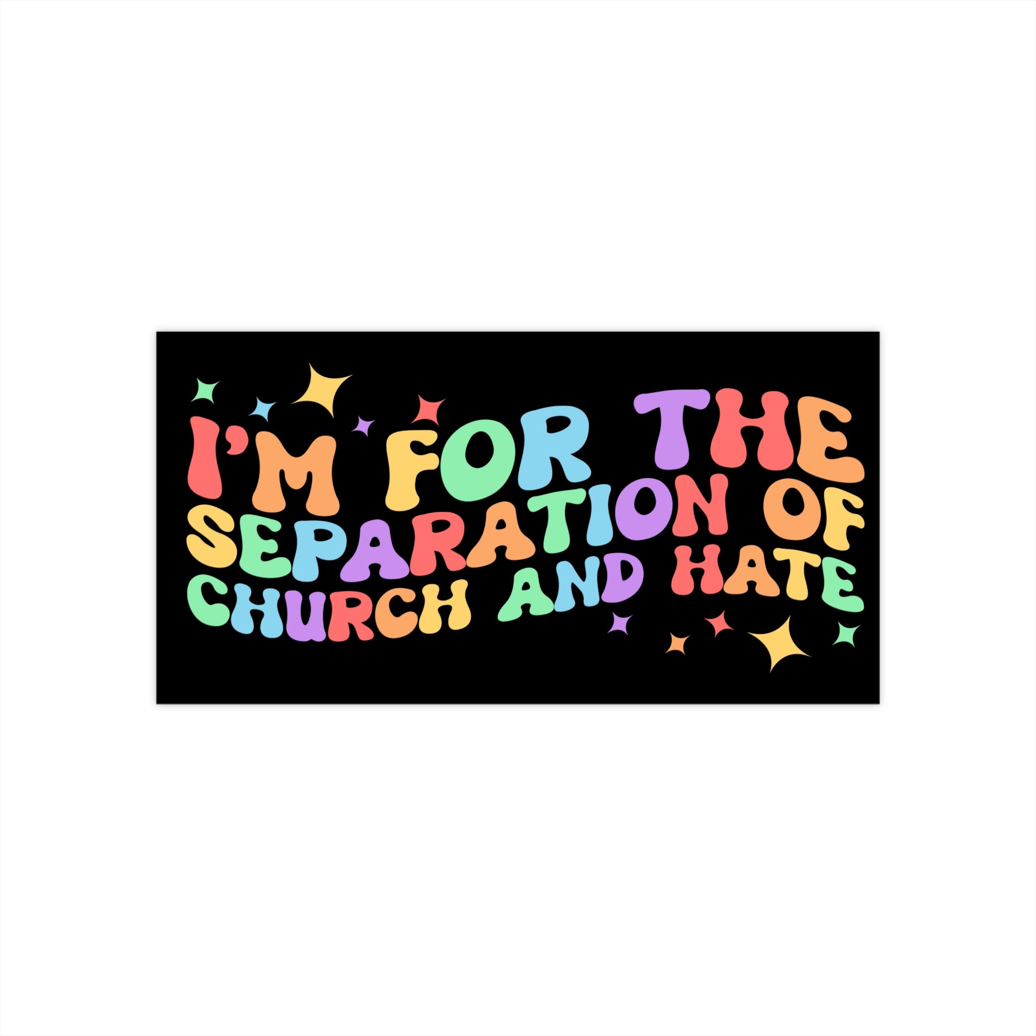 Political Bumper Sticker Separation of Church and Hate Advocacy - Etsy