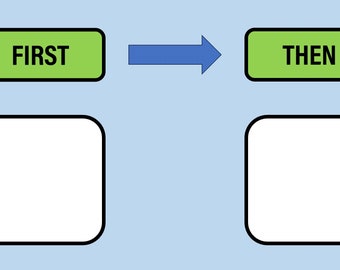First Then Board Visual Schedule Visual Support Behavior Support First ...