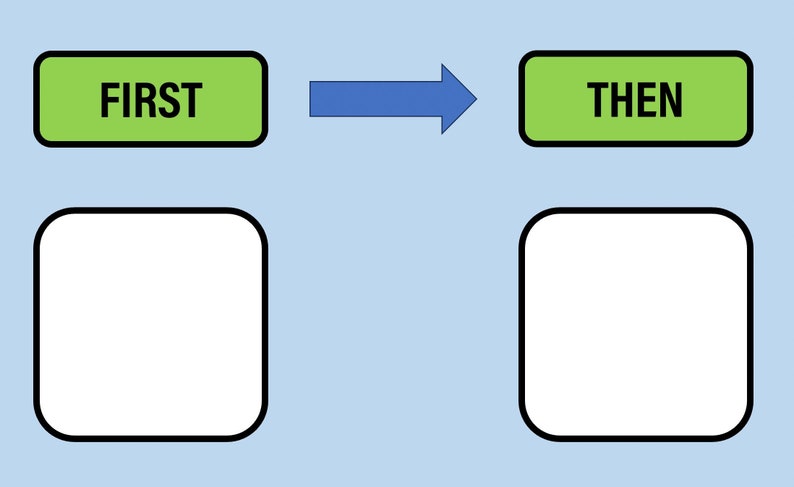 First-then Board - Etsy