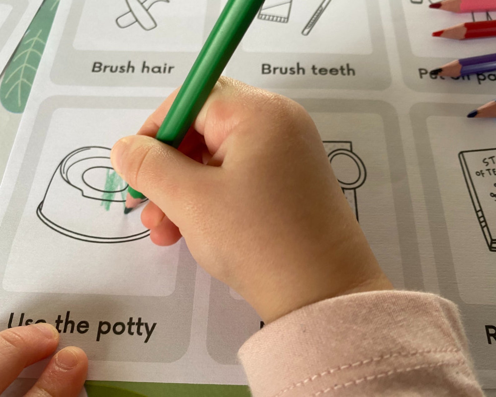Bedtime Routine Flashcards to Colour in | Printable Toddler Routine ...