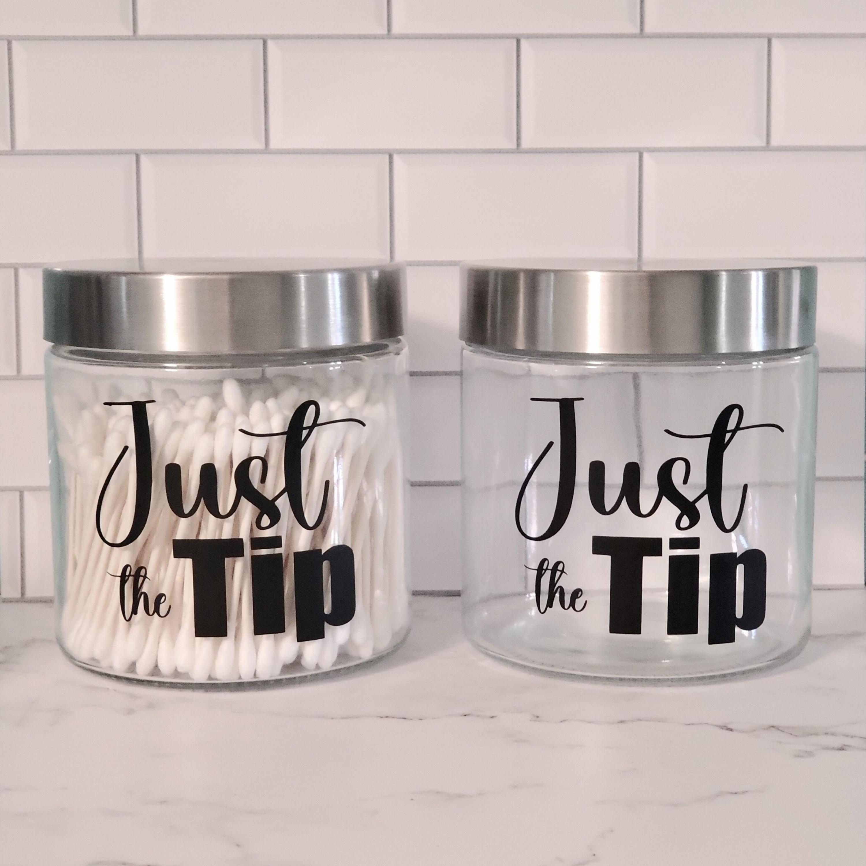 Funny Bathroom Storage Jars Decor for Bathroom Vanity Glass Jars ...